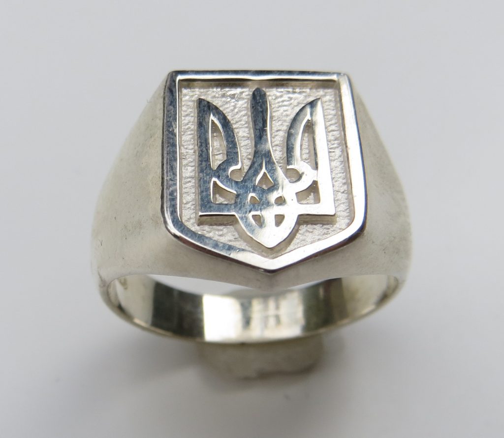 Sterling Silver Tryzub Crest Ring – Myroslava Dubyk Jewellery
